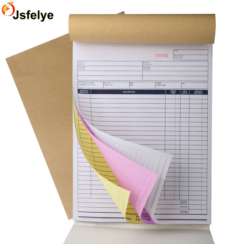 A4 size High Quality Professional Company NCR paper Invoice Receipt Book