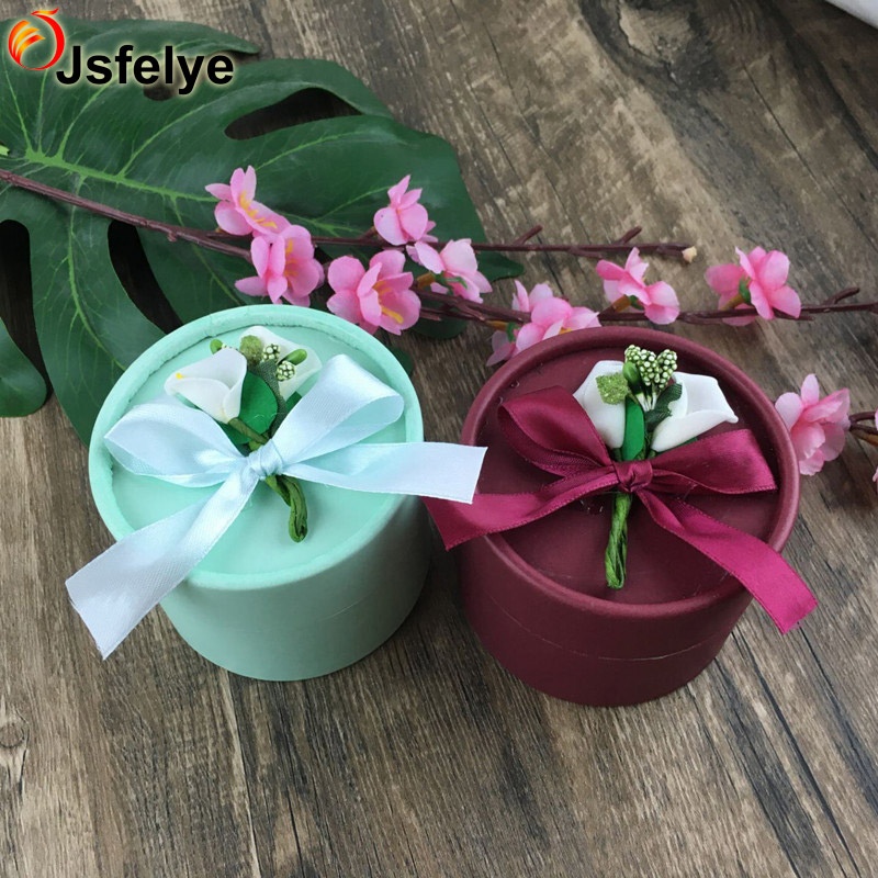 Custom Wedding Candy Jewelry packing Round Cylinder Boxes