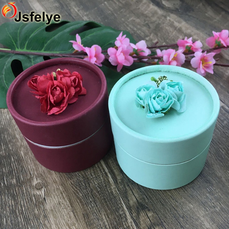 Custom Wedding Candy Jewelry packing Round Cylinder Boxes