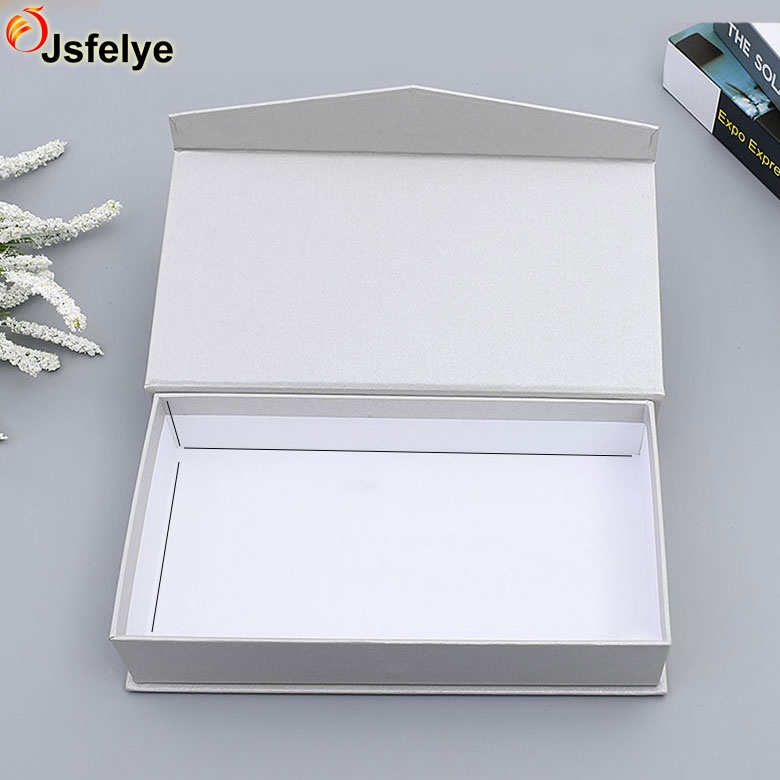 Custom hard cardboard Luxury paper packaging magnetic closure clamshell ...