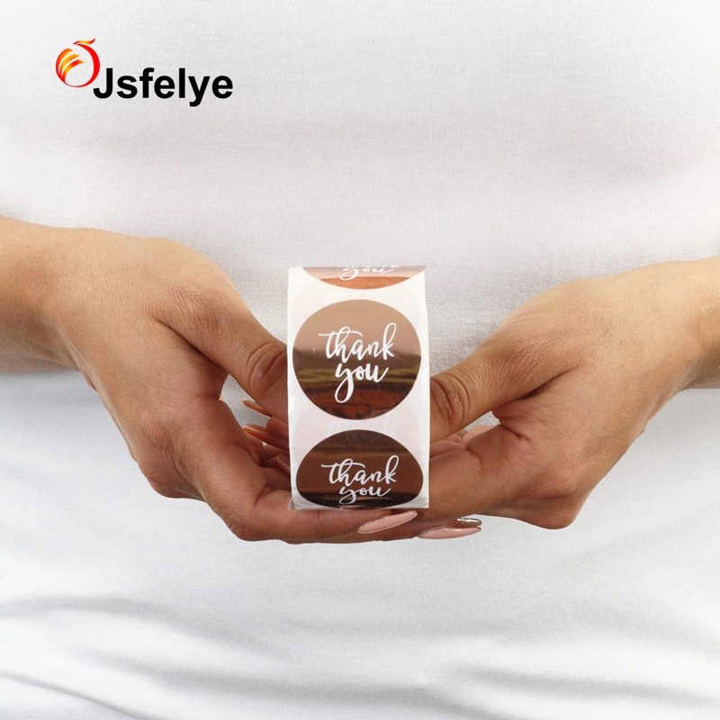 Label Stickers Rose Gold Foil Thank You Labels Roll 1.5 inch Stickers ...