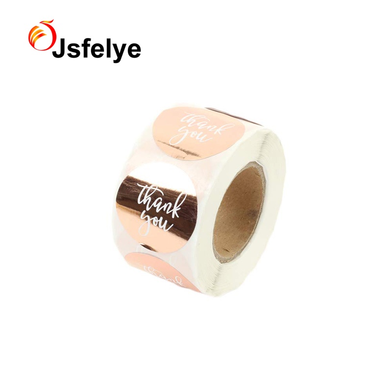 Label Stickers Rose Gold Foil Thank You Labels Roll 1.5 inch Stickers ...